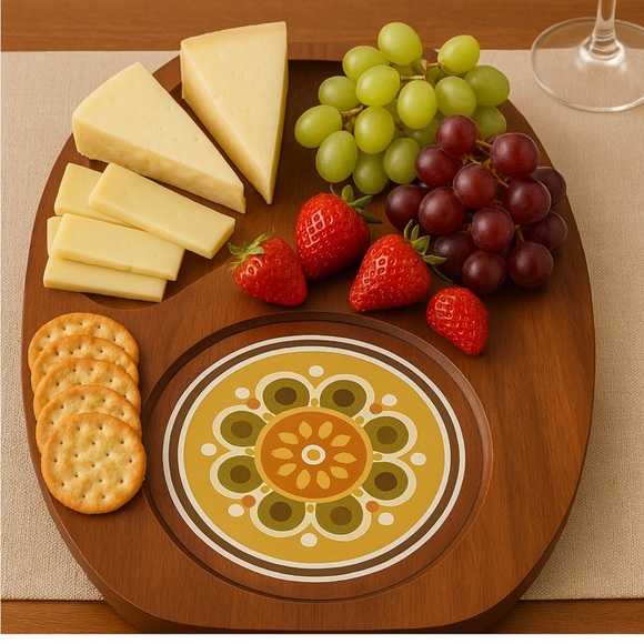 Kitchen | Mid Century Modern Dolphin Teakwood Cheese Tray Thailand ...
